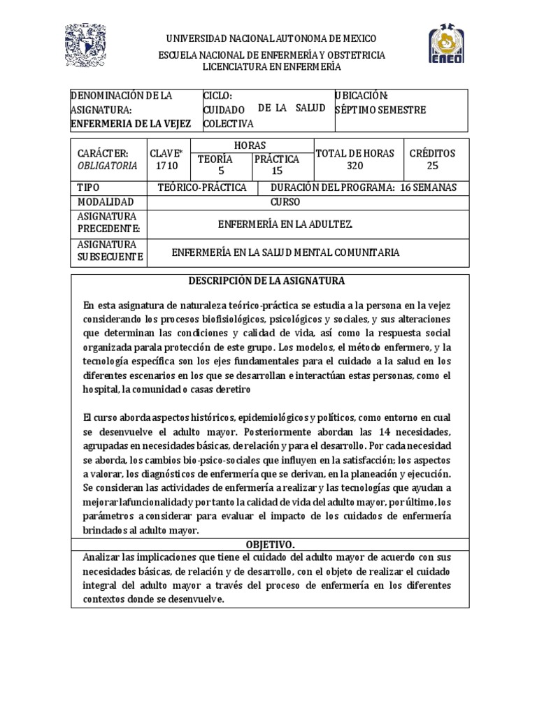 1710 Enfermería de La Vejez | PDF | Vejez | Enfermería