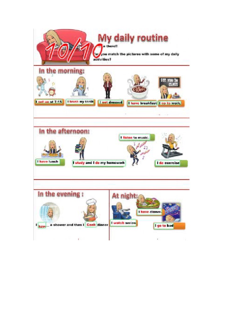 Vocabulary - Routines Habits | PDF