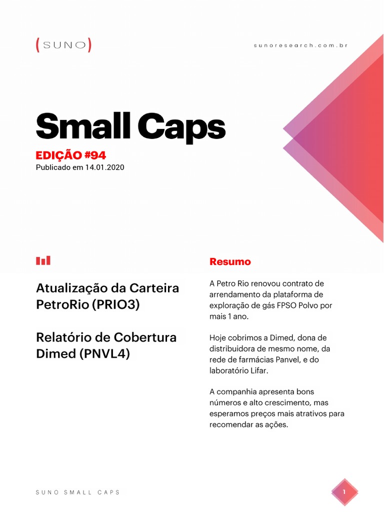 094 - Suno Small Caps | PDF | Dividendo | Crescimento econômico
