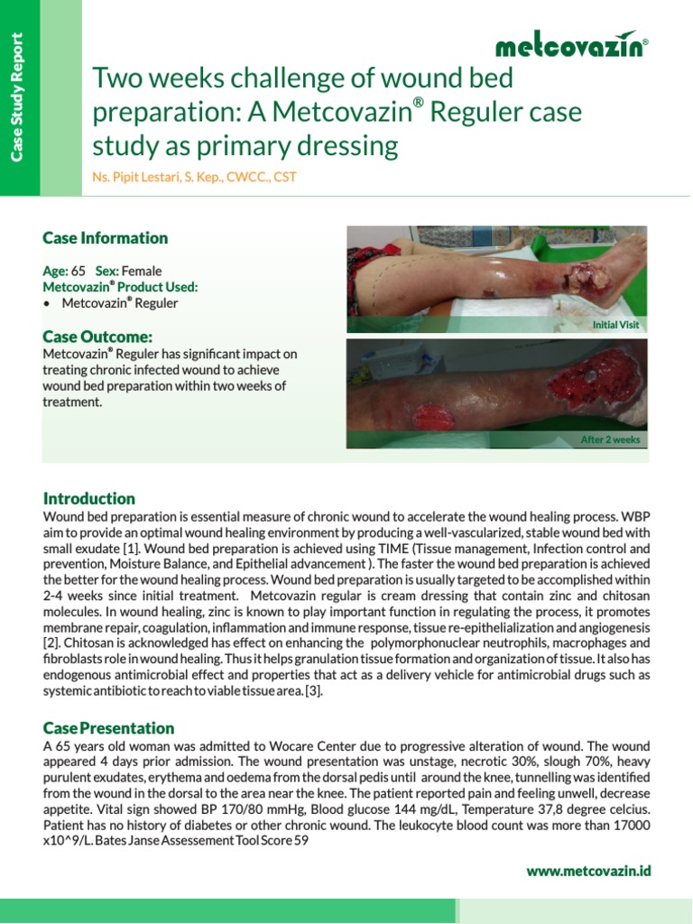 Case Resport Metcovazin - Wound Bed Preparation | PDF | Wound Healing ...