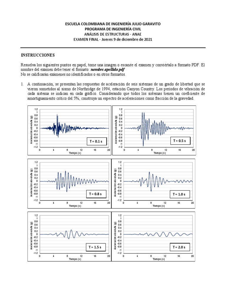 Examen Final Ejercicios 2021 2 | PDF