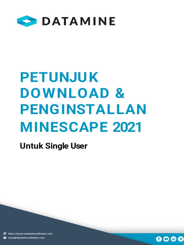 Petunjuk Download & Penginstallan MineScape 2021 Untuk Single User | PDF