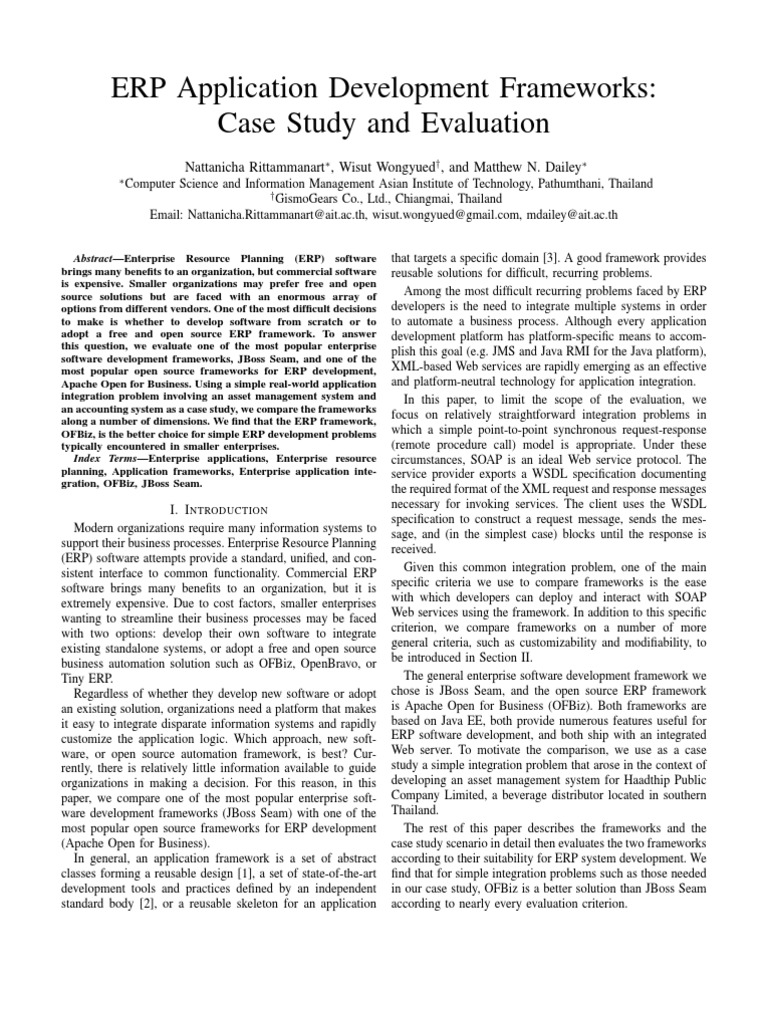 ERP Frameworks: JBoss Seam vs OFBiz | PDF | Enterprise Java Beans | Enterprise Resource Planning