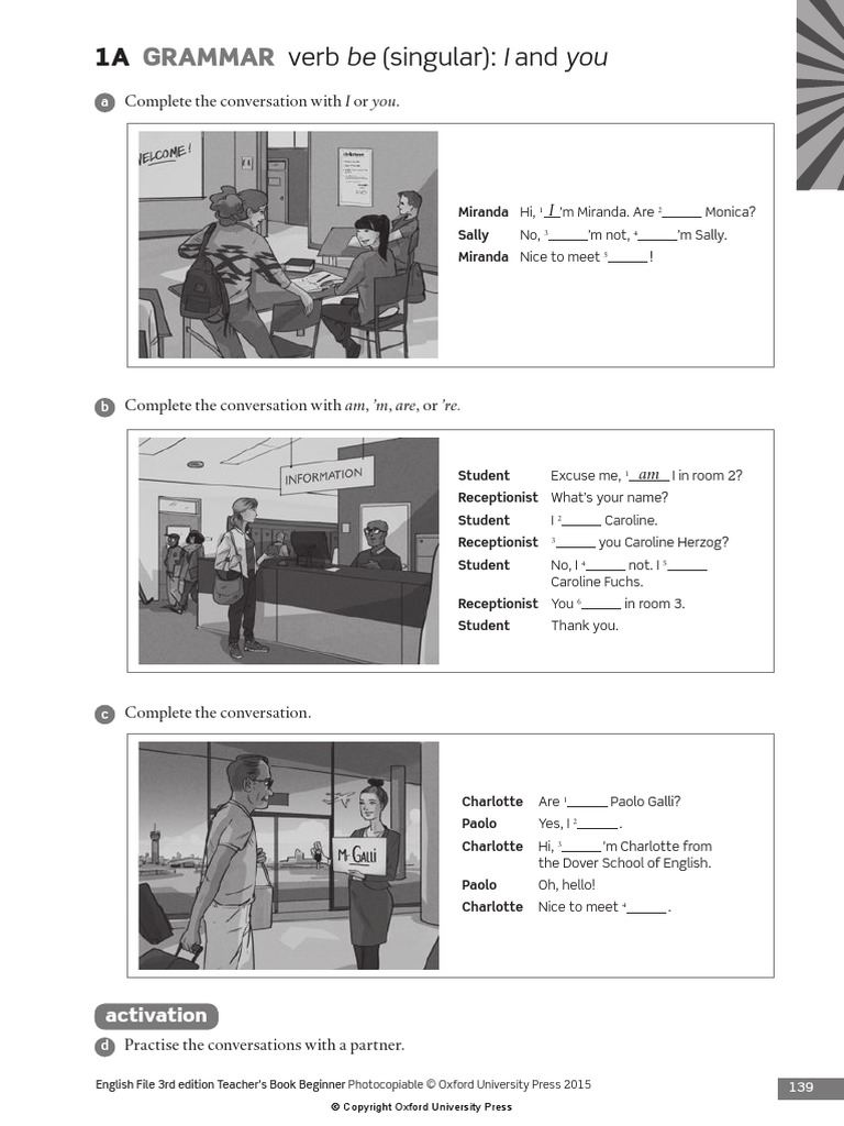Grammar Worksheet 1A | PDF
