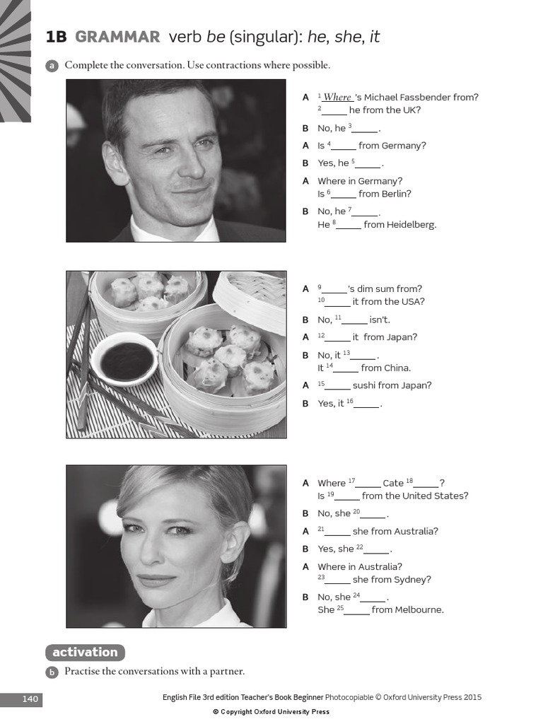 Grammar Worksheet 1B | PDF