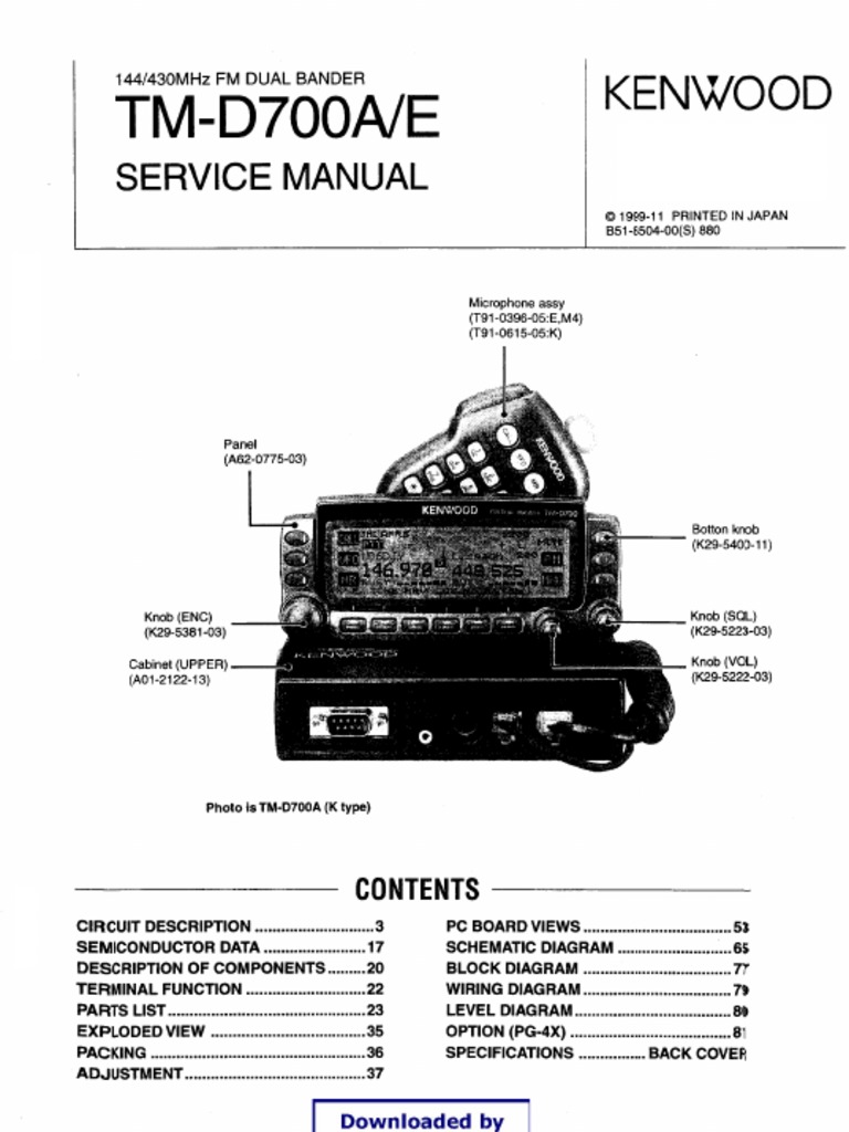 TM-D700A E Serv | PDF