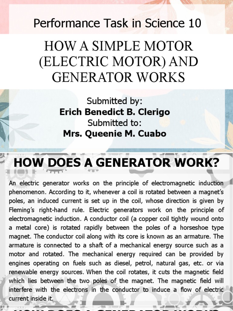 Electric Motor and Generator Basics | PDF | Electric Generator | Electromagnetic Induction