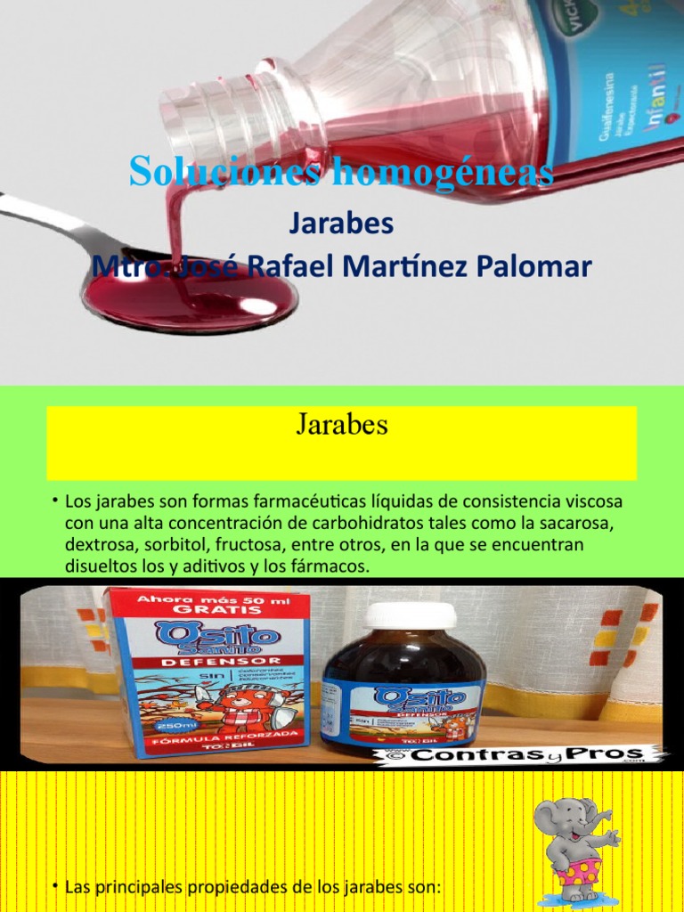 Soluciones Homogéneas-Jarabes | PDF | Medicamentos con receta | Sacarosa
