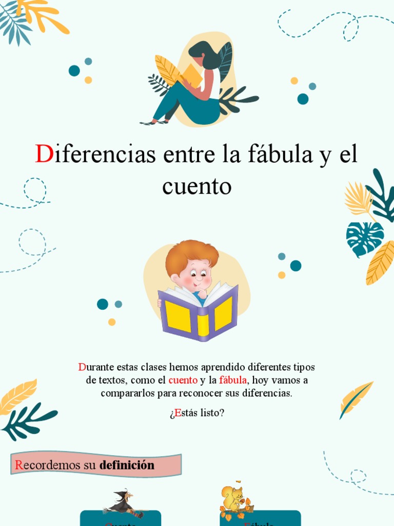 Diferencias Entre La Fábula y El Cuento | PDF | Cuentos | Fábula