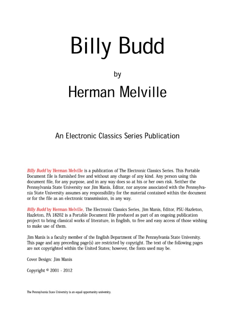 MELVILLE, H. - Billy Budd, Sailor_print | PDF