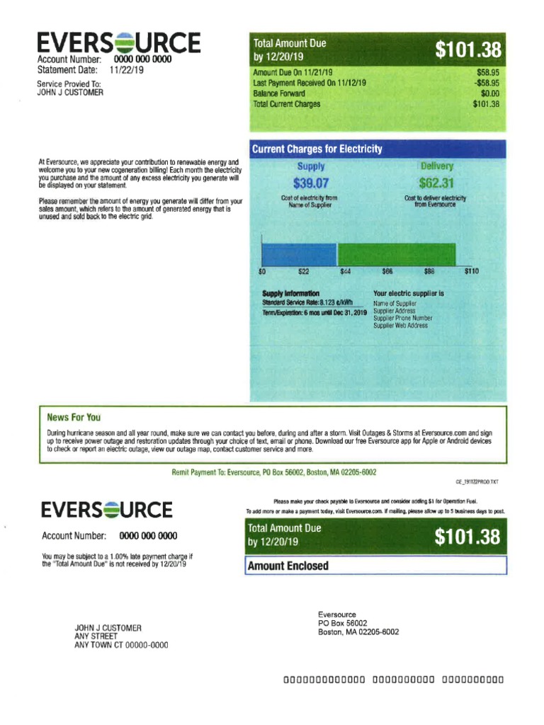 CT Sample Netmeter Bill | PDF