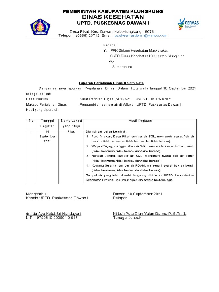 Laporan Pengambilan Sampel Air | PDF