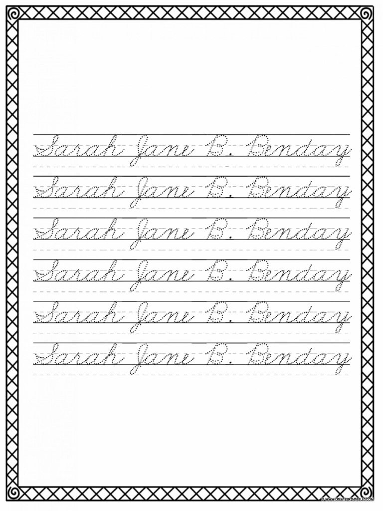 Cursive Name Tracing Worksheet-741E-C375-EE61 | PDF