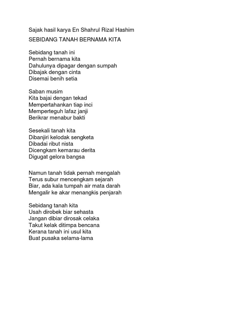 Sebidang Tanah Bernama Kita | PDF