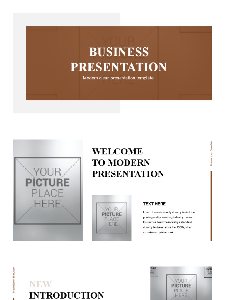 Modern Decorative Slides Template | PDF | Printer (Computing ...
