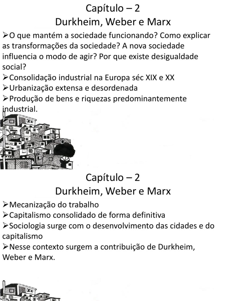 Clássicos da Sociologia: Durkheim, Weber e Marx | PDF | Sociologia ...