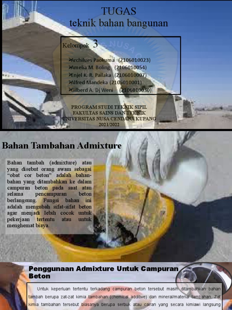 Penggunaan Admixture dalam Beton | PDF