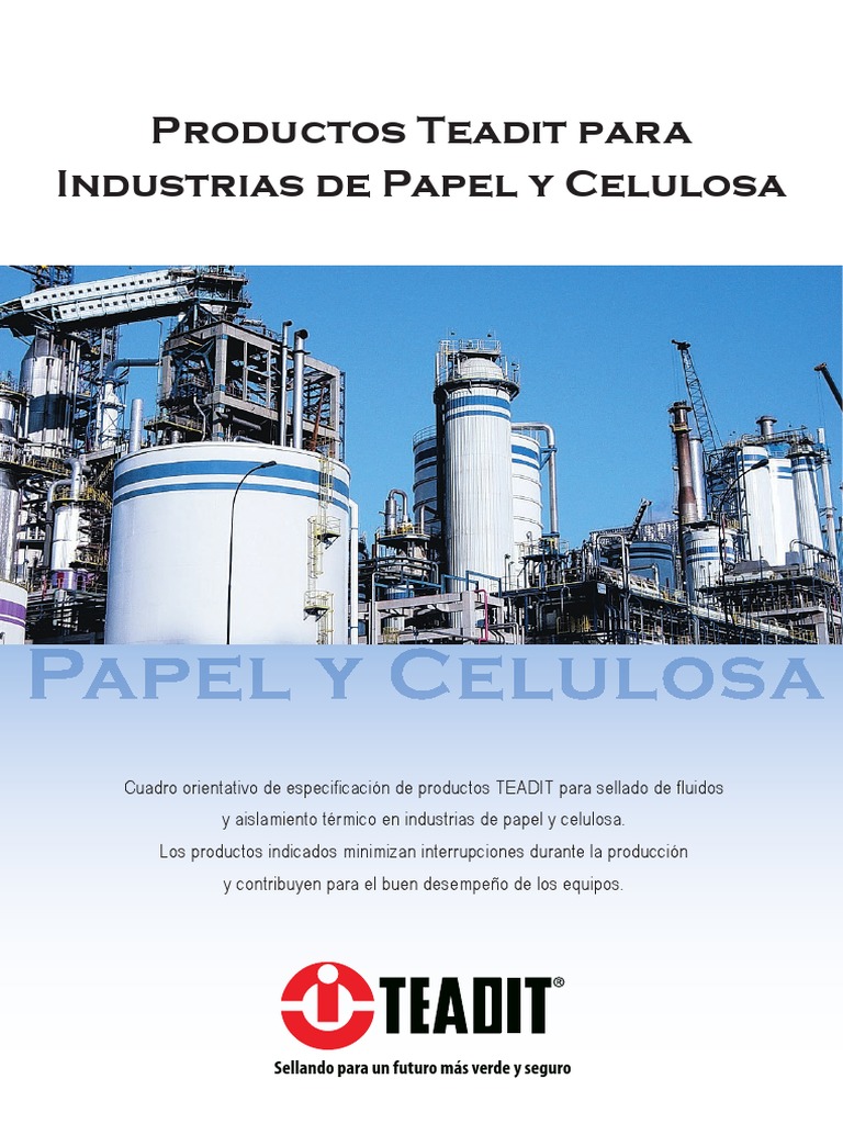 Aplicaciones TEADIT en Papel y Celulosa ESP | PDF | Vapor | Agua