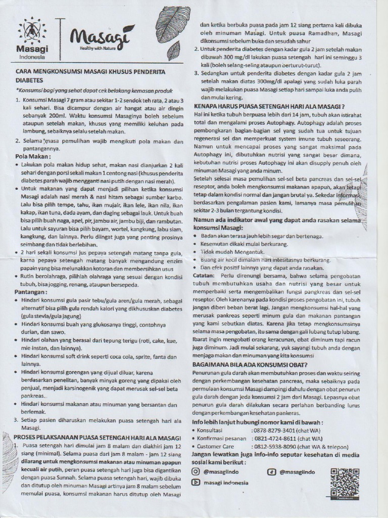 Masagi Healthy With Nature | PDF