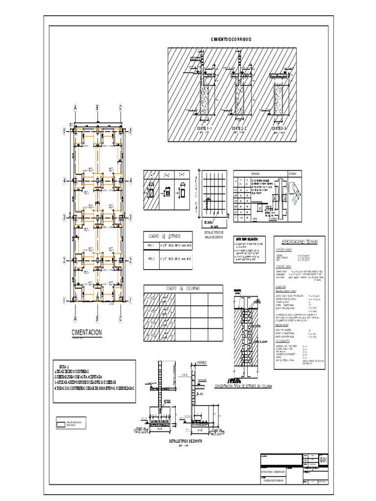 PDF - Plano de Cimentacion | Descargar gratis PDF | Ingeniería | edificio
