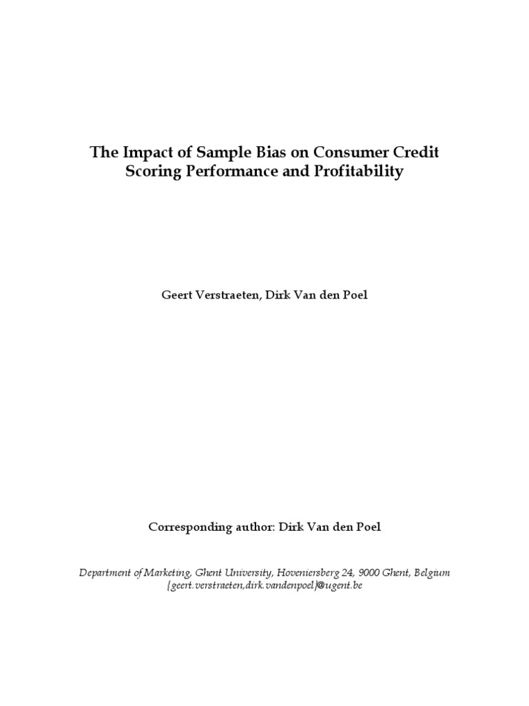 Logistic Regression In Credit Scoring Pdf Receiver Operating Characteristic Profit