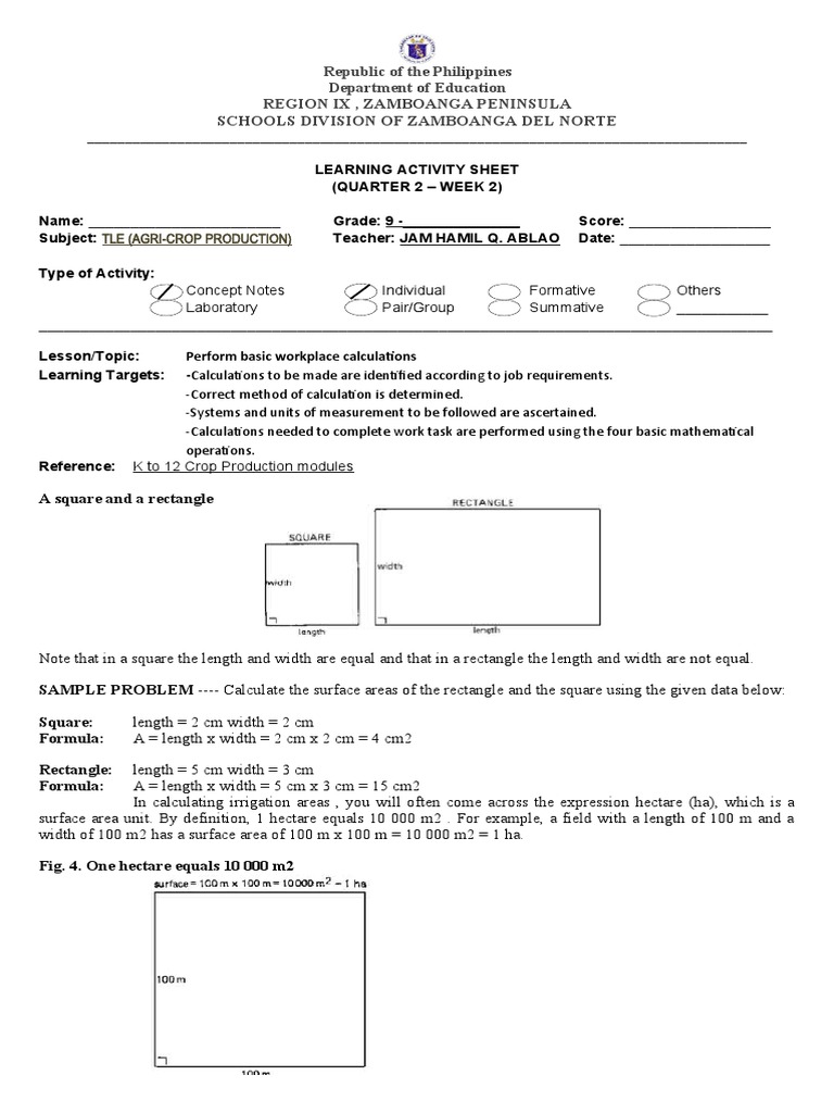 Republic of The Philippines Department of Education Region Ix, Zamboanga Peninsula Schools ...