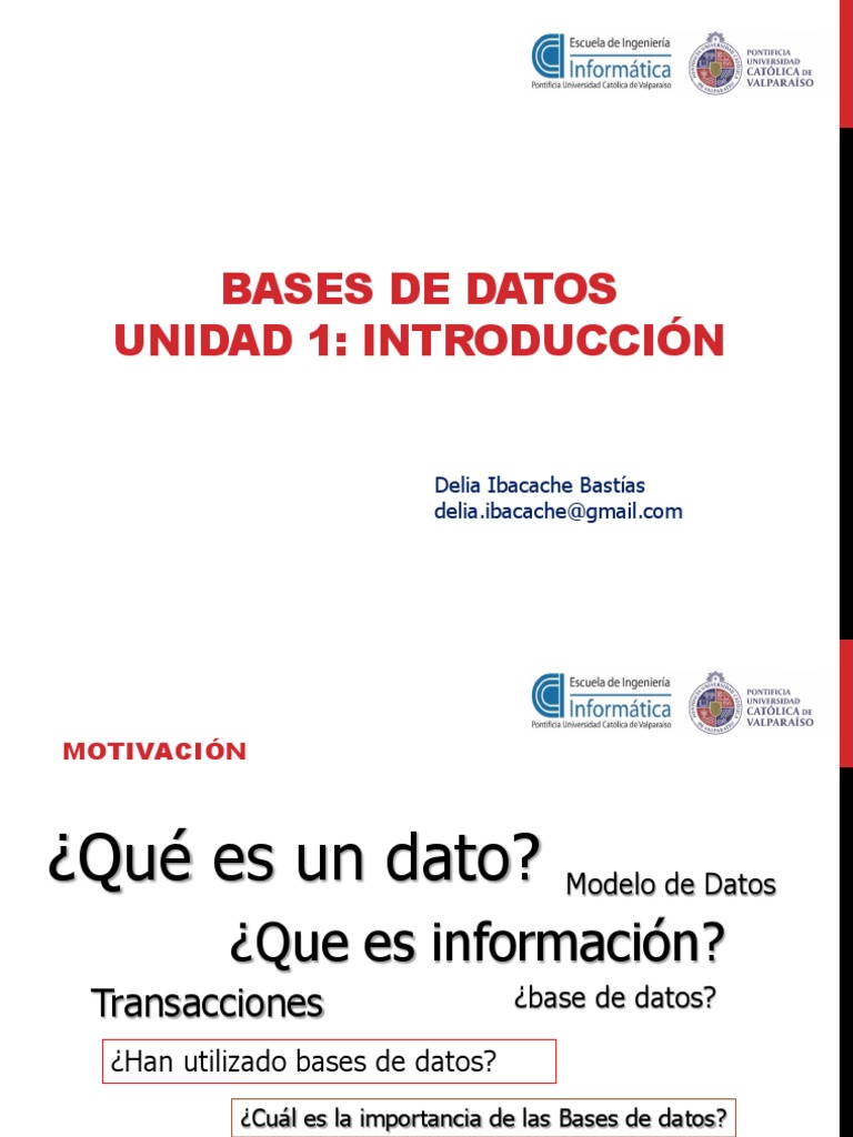 Introducción a Bases de Datos y SGBD | PDF | Bases de datos ...