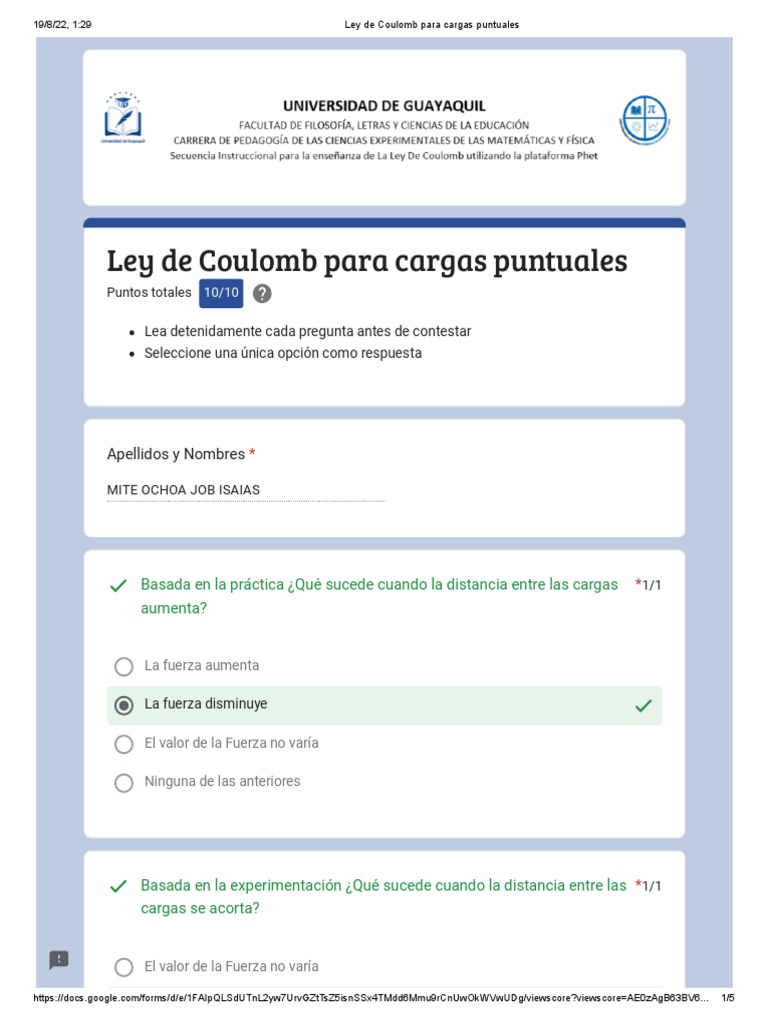 Infografía sobre la Ley de Coulomb | PDF | Fuerza | Metrología