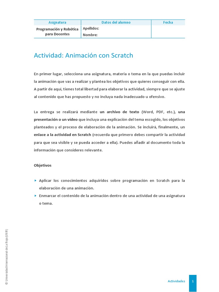Tarea Scratch | PDF | Scratch (lenguaje de programación) | Evaluación