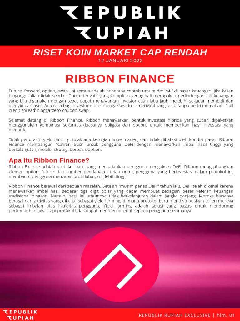 Memahami Ribbon Finance dan Strateginya | PDF | Pengelolaan Keuangan & Uang