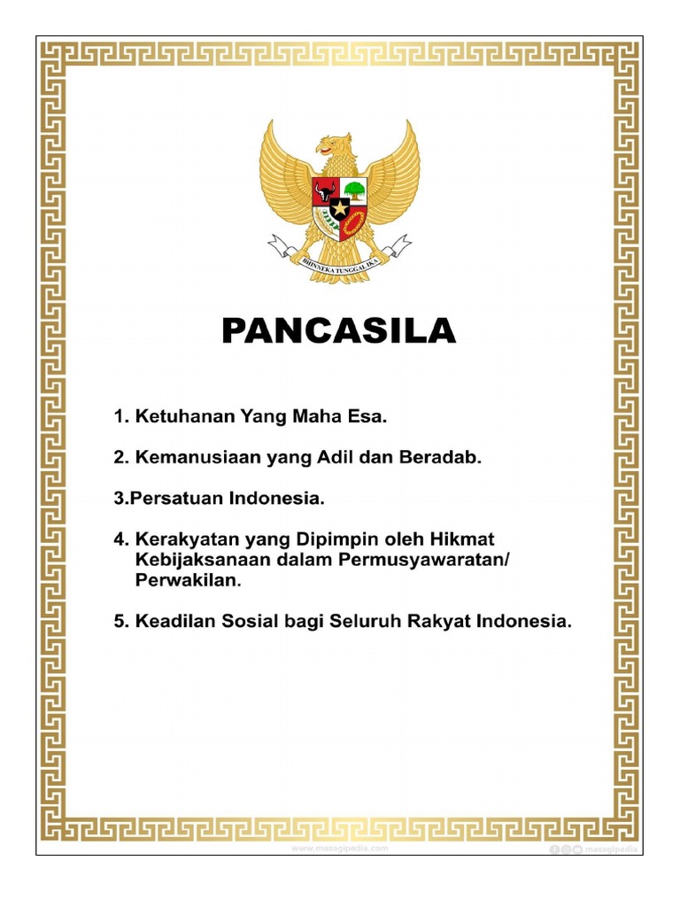 Teks Pancasila PDF Masagipedia | PDF
