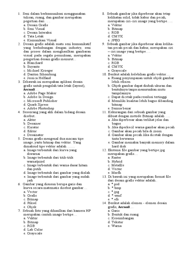 Soal Design Grafis | PDF