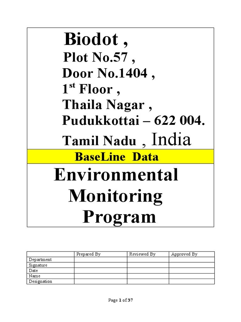 BaseLine Data Environmental Monitoring Program | PDF | Waste | Waste ... BaseLine Data Environmental Monitoring Program | PDF | Waste | Waste ...