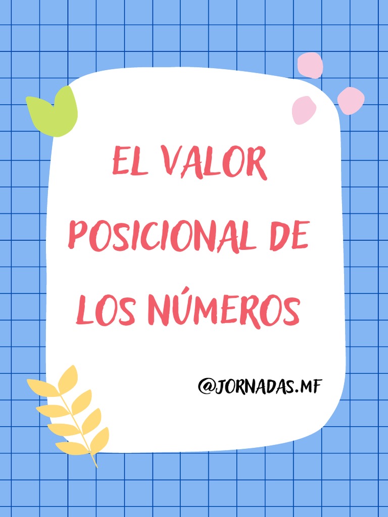 Valor Posicional de Los Numeros Plantillas | PDF