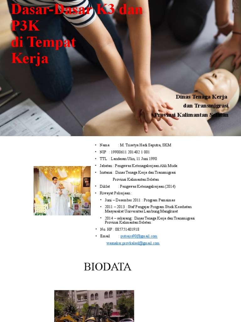 Dasar-Dasar K3 Dan Peraturan P3K Di Tempat Kerja | PDF