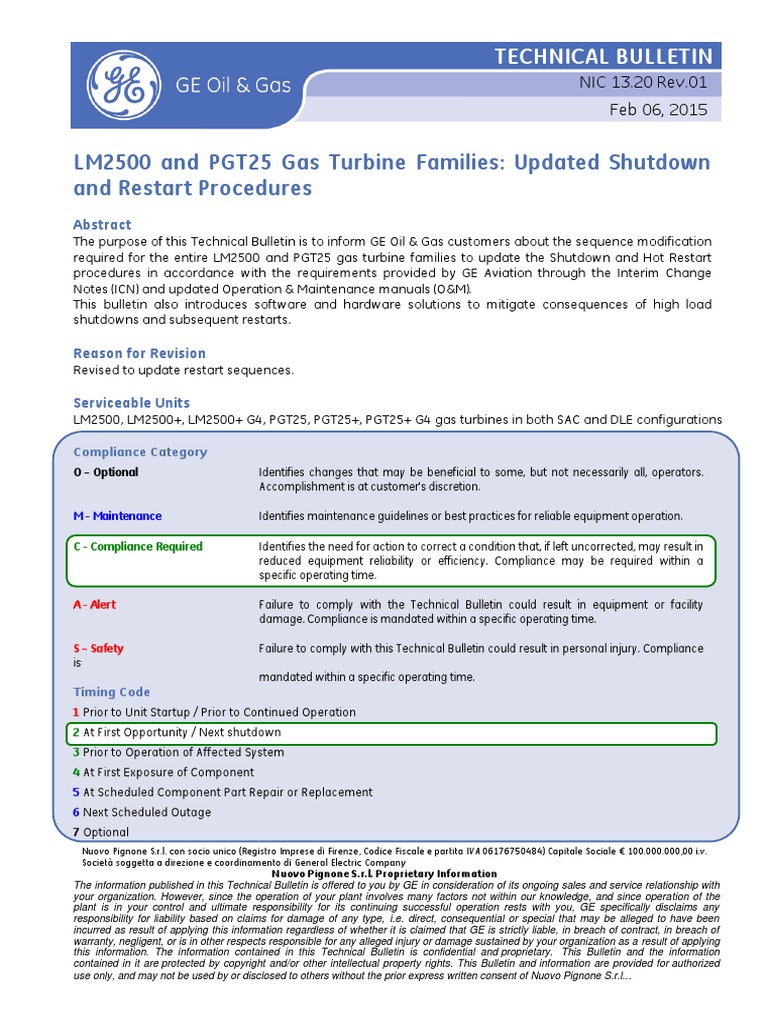 LM2500 and PGT25 Gas Turbine Families: Updated Shutdown and Restart ...