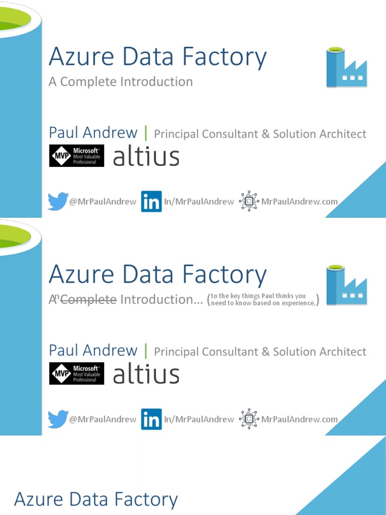 Azure Data Factory - A Complete Introduction | PDF | Data Management | Computing