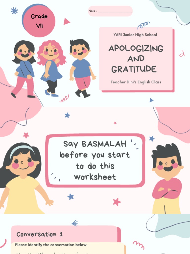 LKPD Thanking and Apologizing | PDF