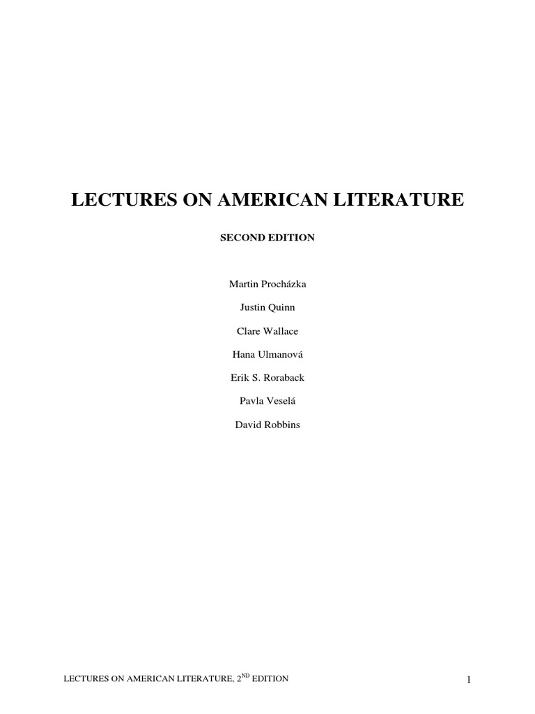 Lectures On American Literature | PDF | Ethnic Groups | Beat Generation