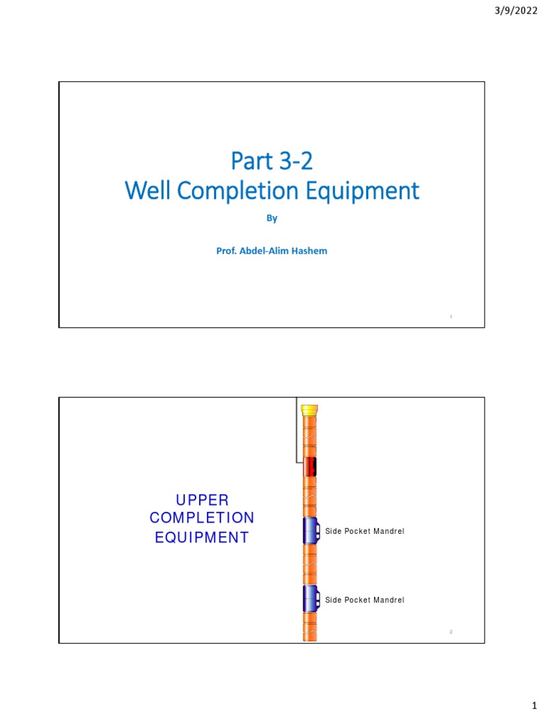 Overview of Well Completion Equipment | PDF | Pipe (Fluid Conveyance ...