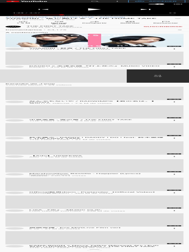 Yoasobi - 夜に駆ける the Home Take - Youtube | PDF