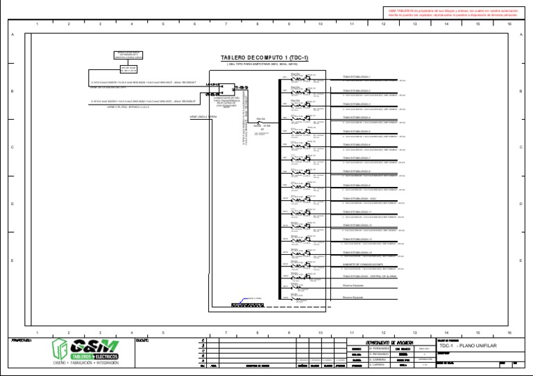 TDC-1 - Plano Unifilar | PDF
