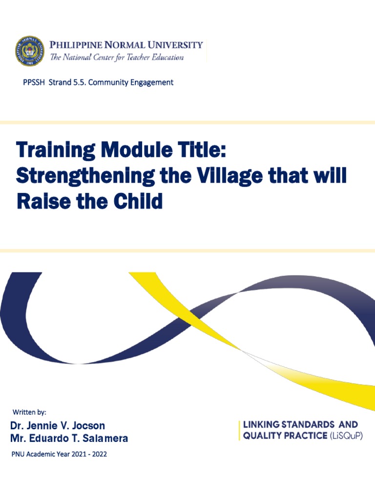 PPSSH Module5.5 CommunityEngagement - Final | PDF | Learning | Community