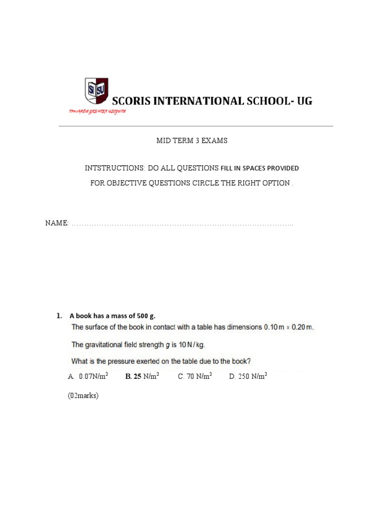 Midterm Exam Review: Physics Fundamentals and Problem-Solving Practice | PDF
