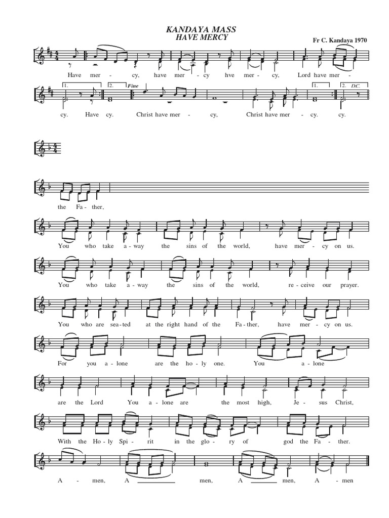 Kandaya Mass: Have Mercy | PDF | Theology | Religious Belief And Doctrine