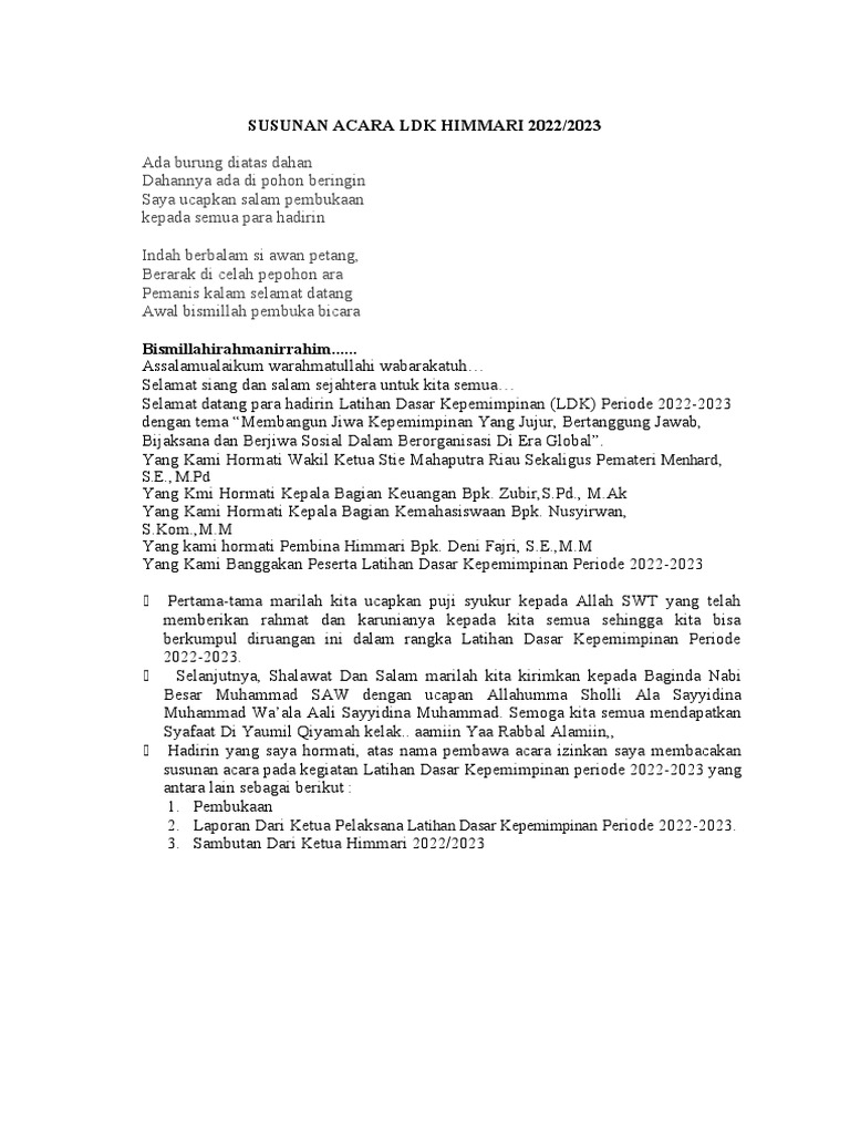MC LDK 1 05 Agustus Okk | PDF | Karier & Perkembangan | Bisnis