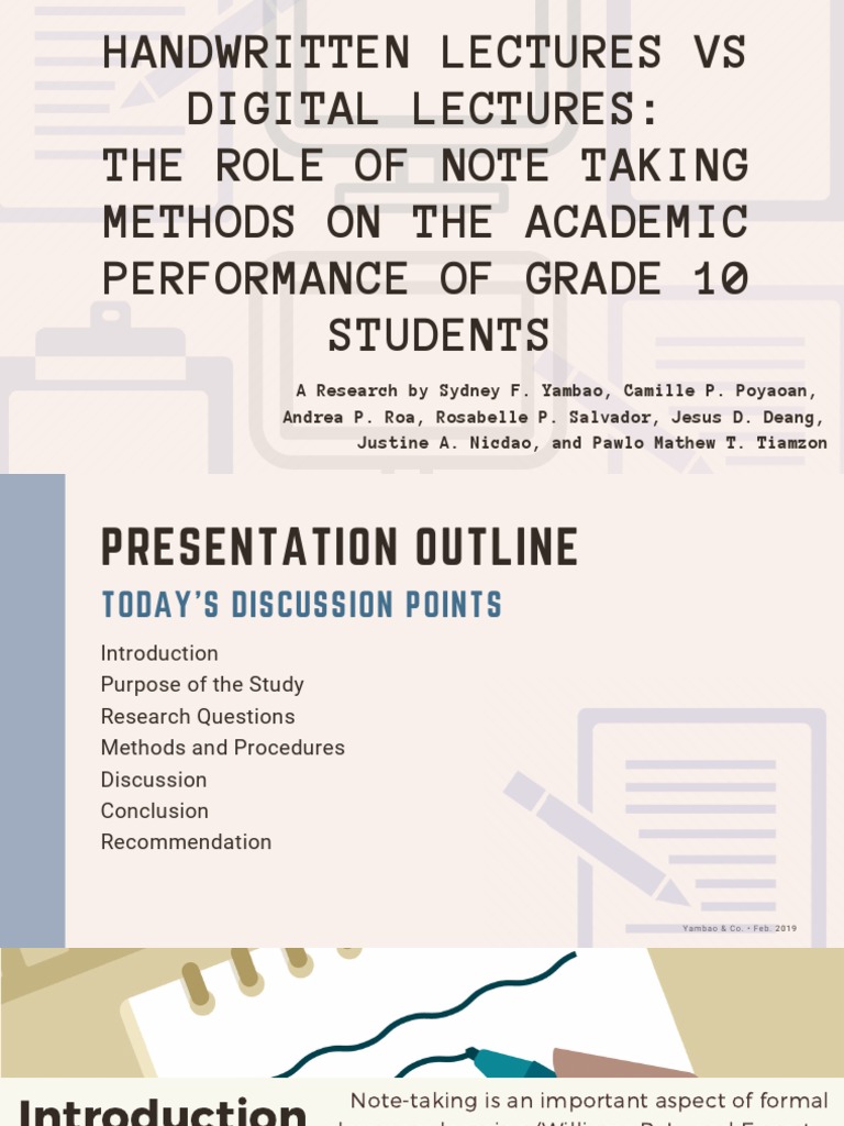 Handwritten Lectures VS Digital Lectures - The Role of Note Taking ...