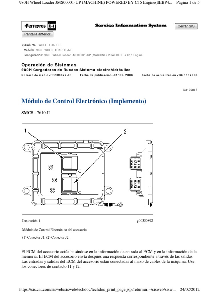 Módulo de Control Electrónico (Implemento) | PDF | Electrónica ...