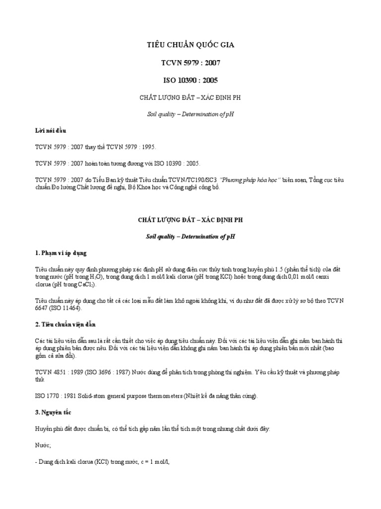 TCVN5979 - 2007 - Chat Luong Dat-Ph | PDF