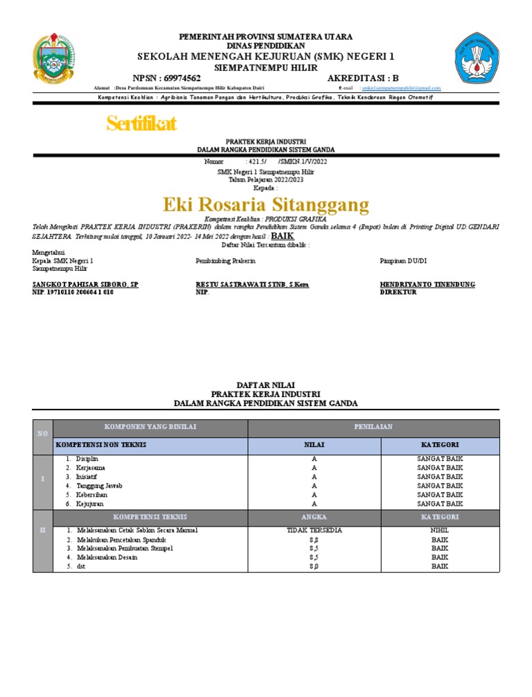 Eki Sertifikat | PDF